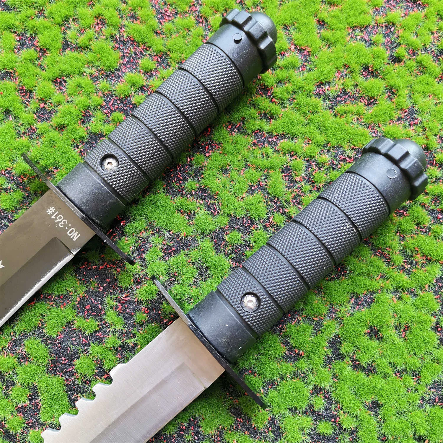 Straight Knife Sharp Fixed Blade Hunting Knife Camping Rescue Tactical ...