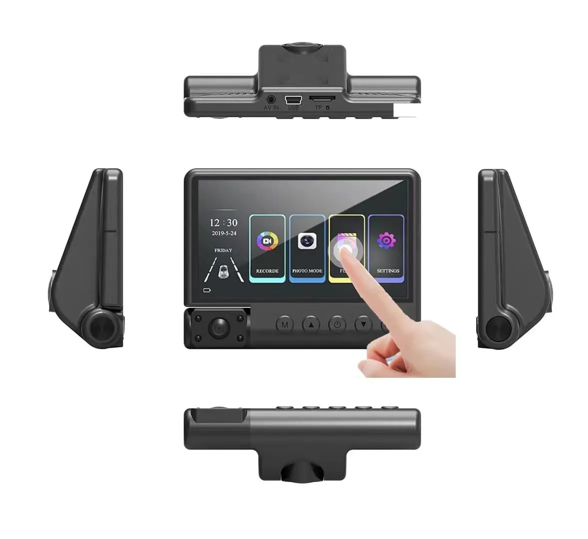 S2 Car DVR 4.0 Inch 3 Channel HD 1080p Driving Recorder Car Black Box ...