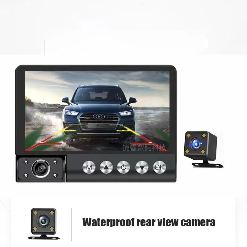 S2 Car DVR 4.0 Inch 3 Channel HD 1080p Driving Recorder Car Black Box ...