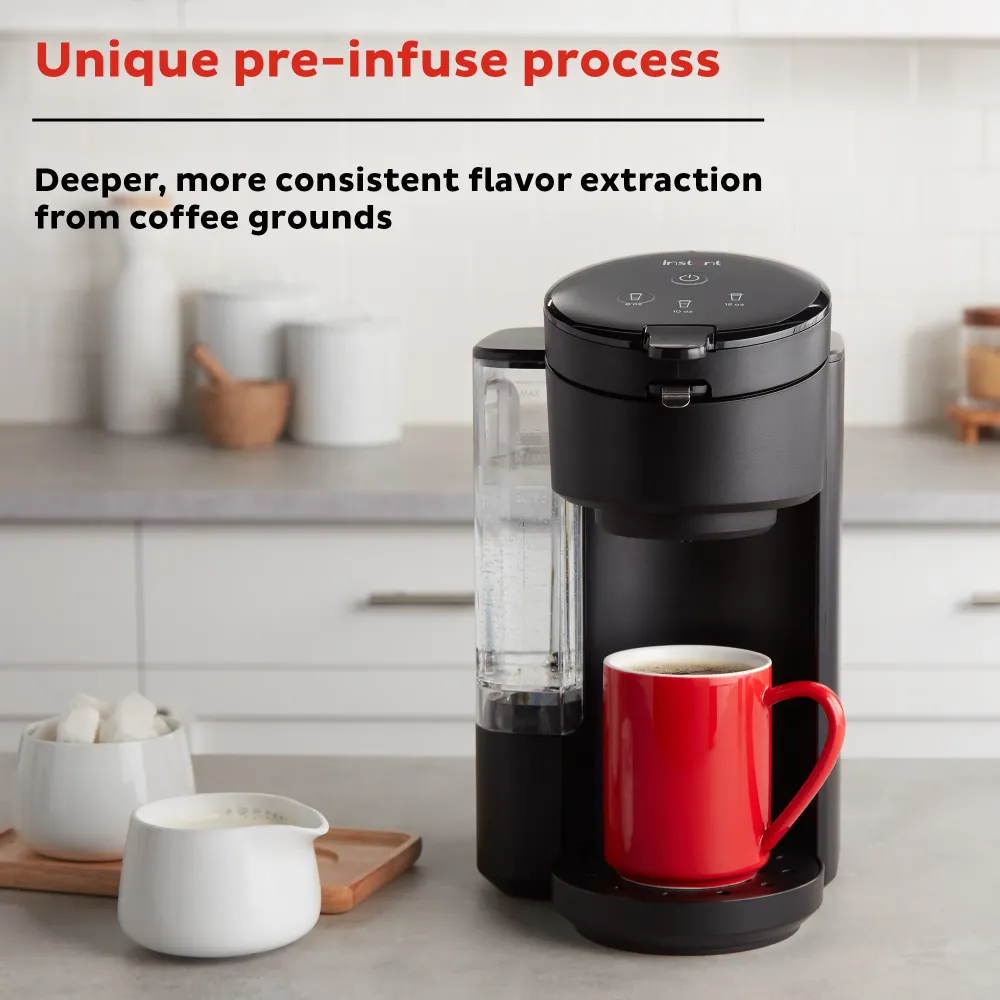 2-in-1 Single Serve Coffee Maker: Brew with K-Cups or Ground Coffee ...