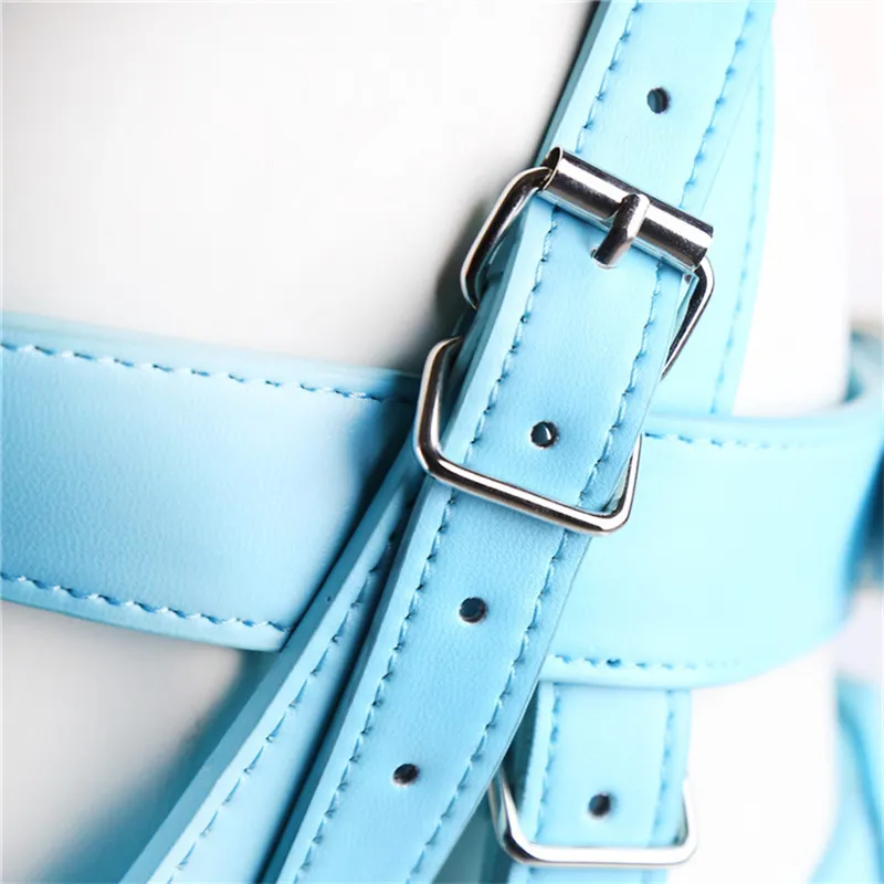 DHgate.com:Costume Accessories 2023 New Blue PU Leather Hollow Out ...