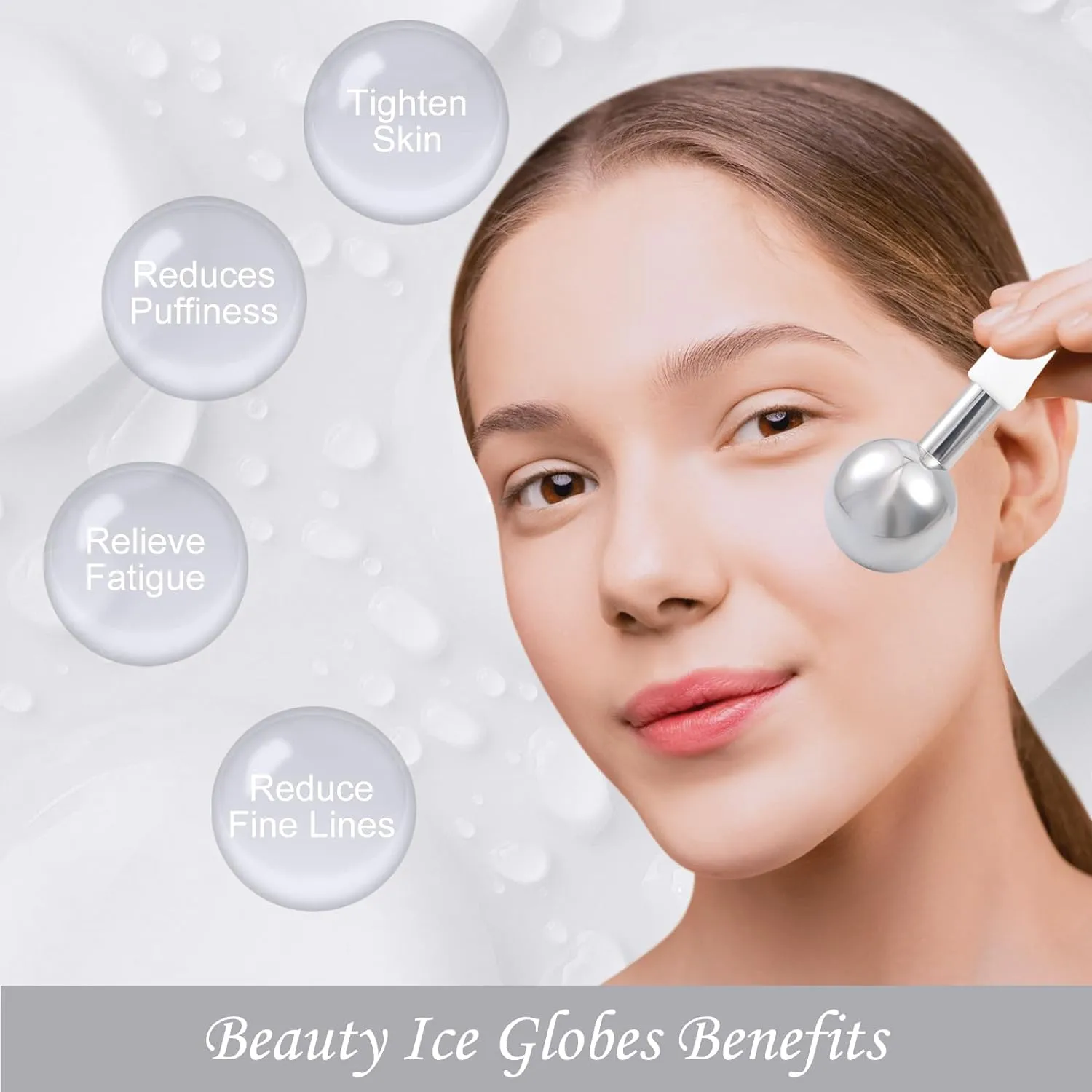 Stainless Steel Metal Facial Cooling Globes Massage Ball For Facial ...