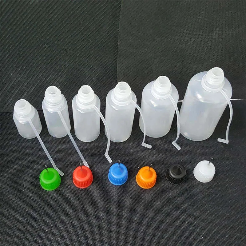 1ml Dropper Bottle PE Plastic Squeeze Bottles With Metal Needle Tip Cap ...