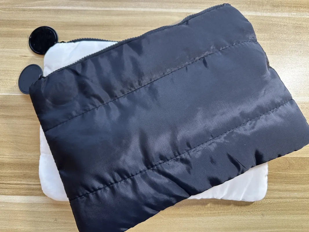 Nylon Down Jacket Texture Zipper File Organizer Bag... From James ...