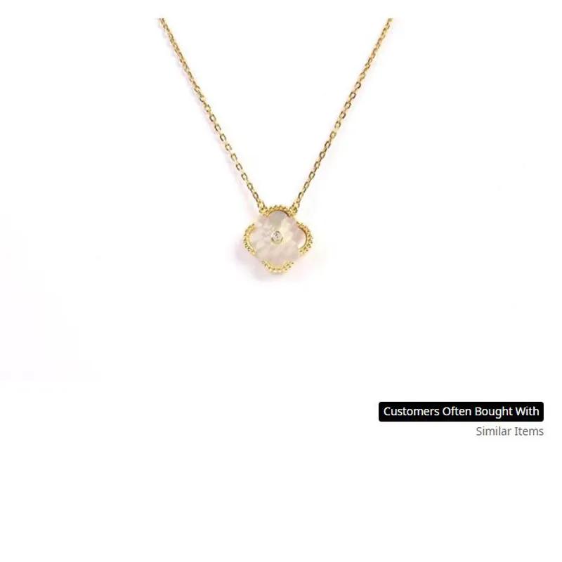 Four Leaf Clover Necklace 20 Flower Chain PU Alloy 1.5cm Clover Sweater ...