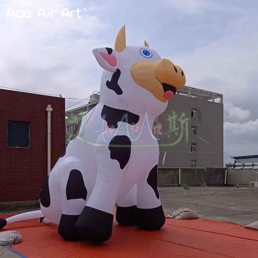 Wholesale Giant Inflatable Sitting Dairy Cow Inflatable Milk Cow Cattle ...