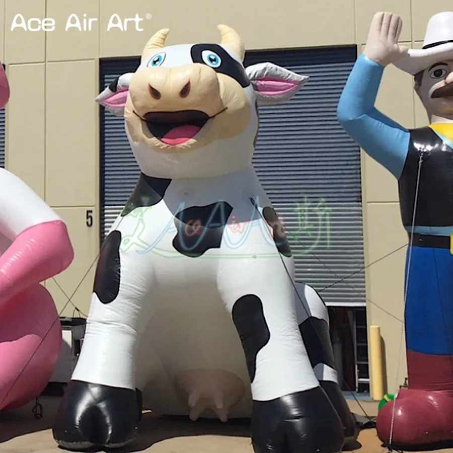 Wholesale Giant Inflatable Sitting Dairy Cow Inflatable Milk Cow Cattle ...