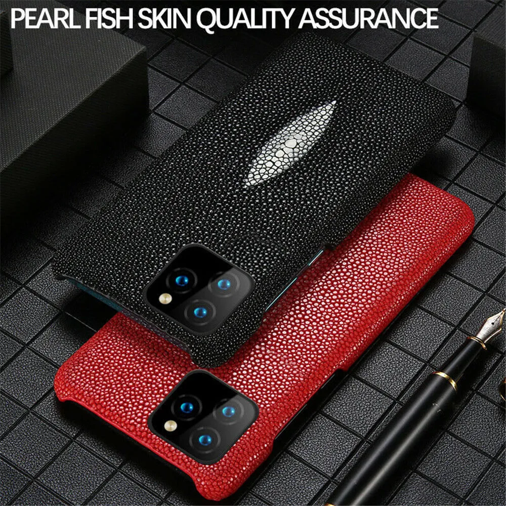 DHgate.com:Genuine Stingray Leather Case for iPhone 15 Pro Max 14 13 ...