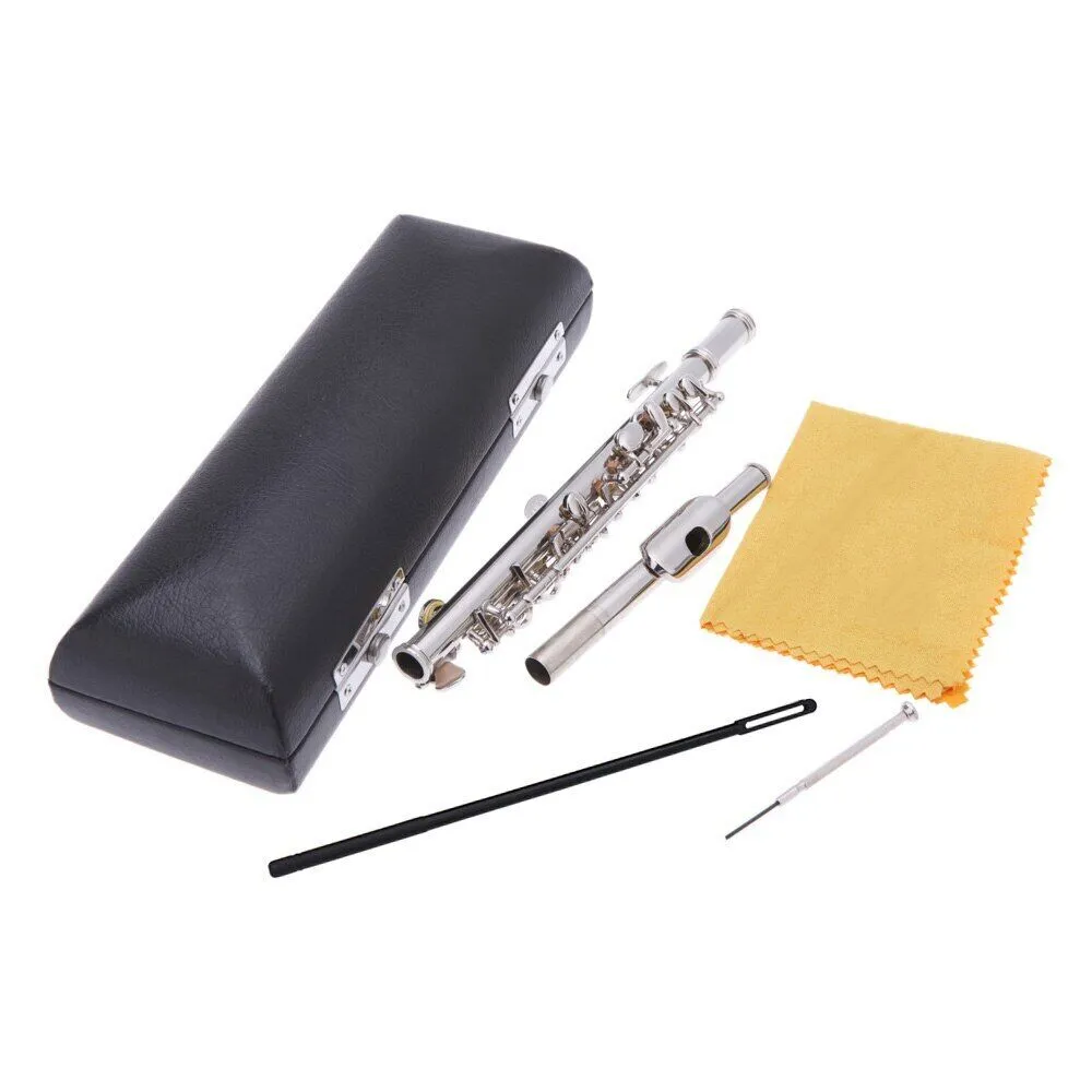 Student Beginner Half-Size Flute - Silver Plated C Key Cupronickel ...