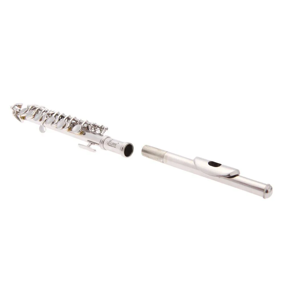 Student Beginner Half-Size Flute - Silver Plated C Key Cupronickel ...