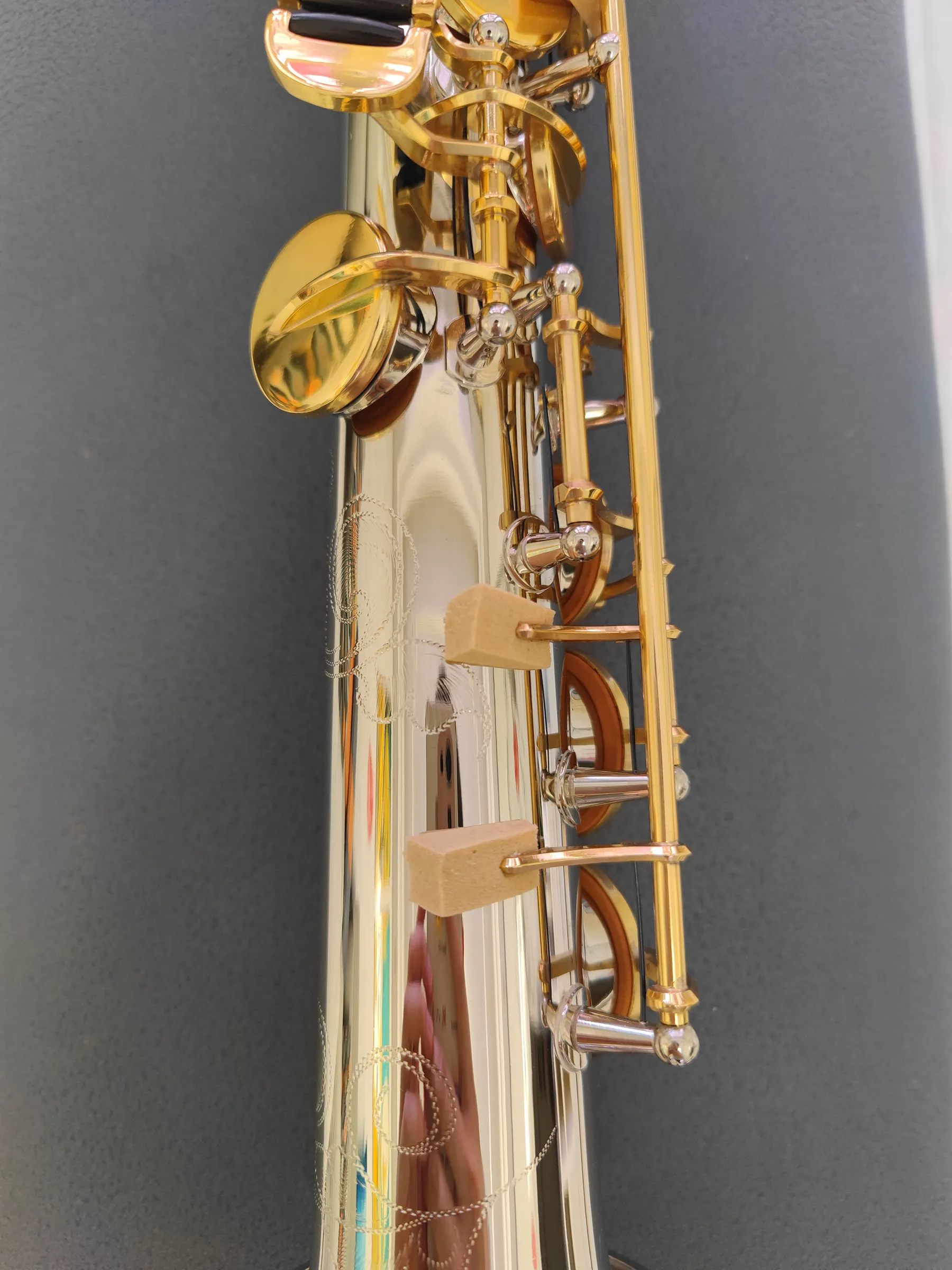 Professional Bb Saxophone - Gold Plated High-Pitched Sax Instrument ...