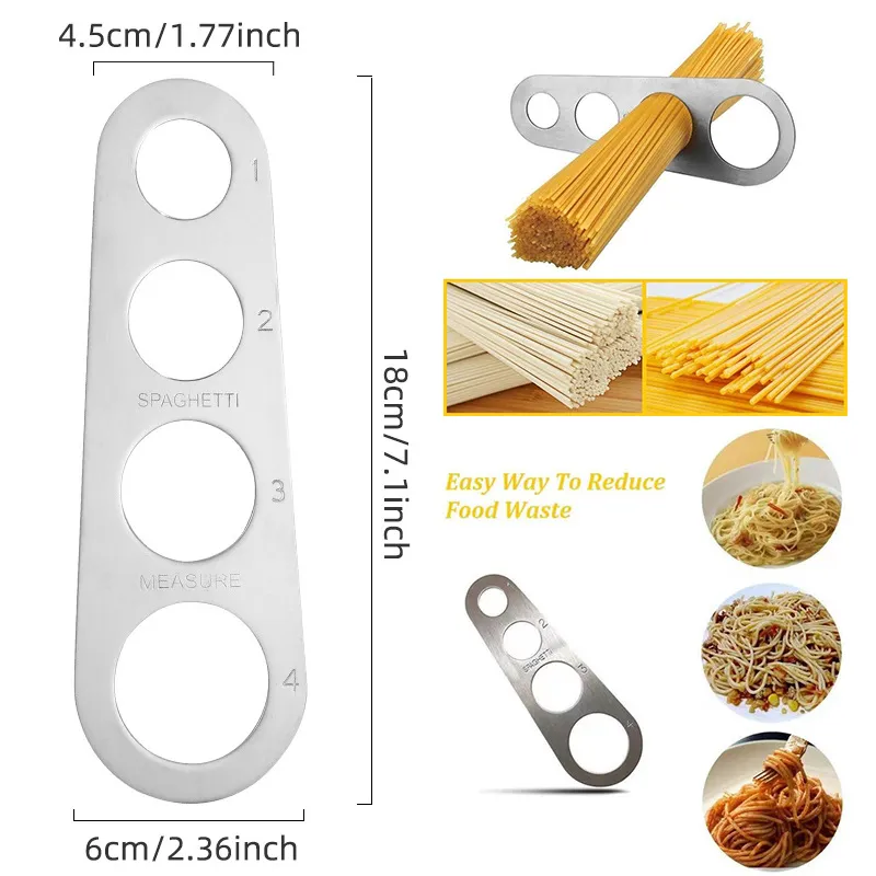 Stainless Steel Pasta Ruler With 4 Serving Portion For Easy Clearing ...