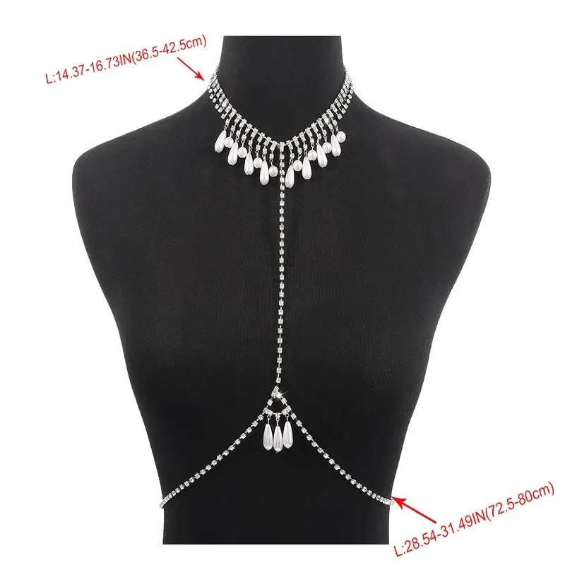 DHgate.com:Rhinestone Body Chain Harness Necklace Waist Rave Glaming ...