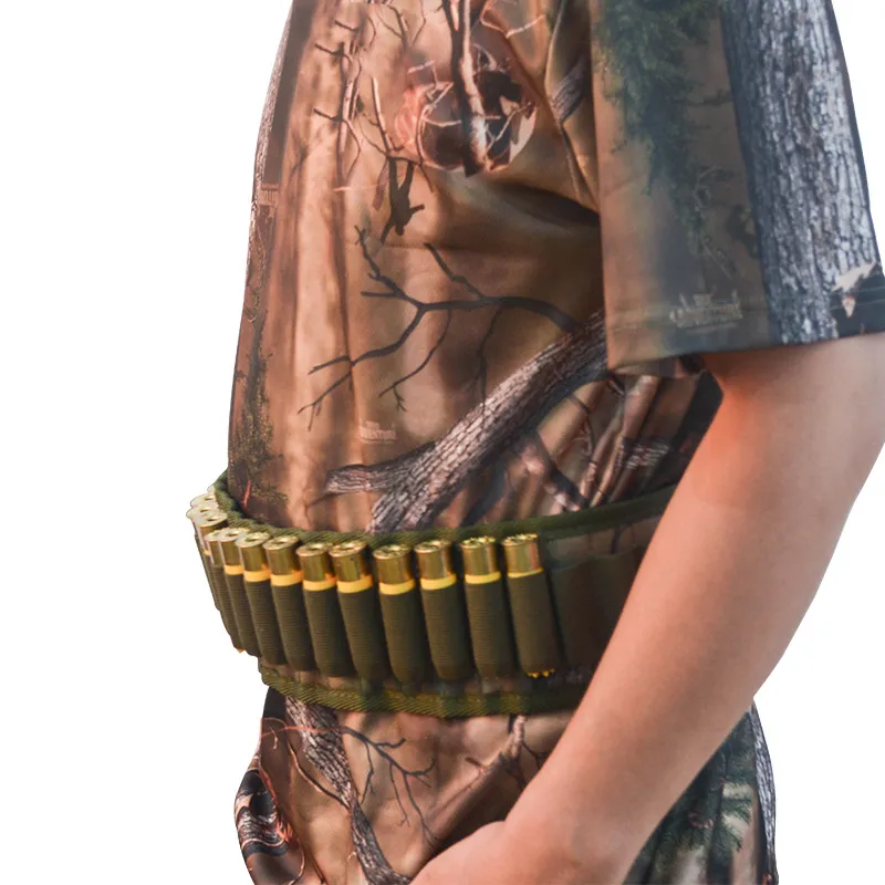 Tactical Ammo Belt 30 Round Camouflage Hunting Bandolier Adjustable ...