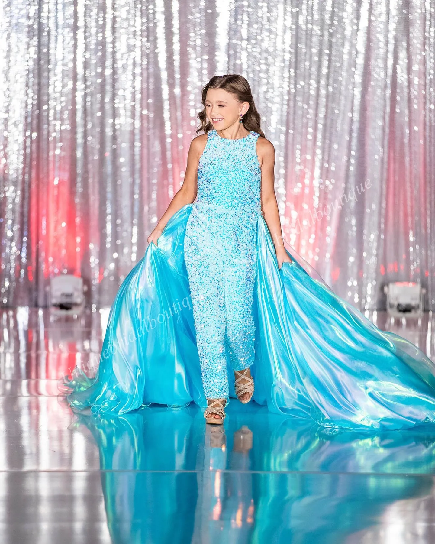 Girl Pageant Jumpsuits For Girls Organza Overskirt... From ...