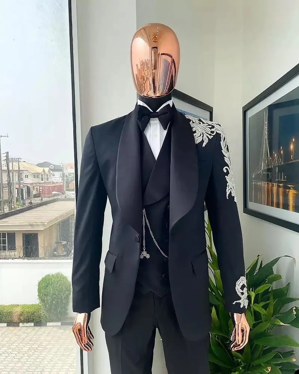 Modern Formal One-Piece Wedding Tuxedo tuxedo suit...