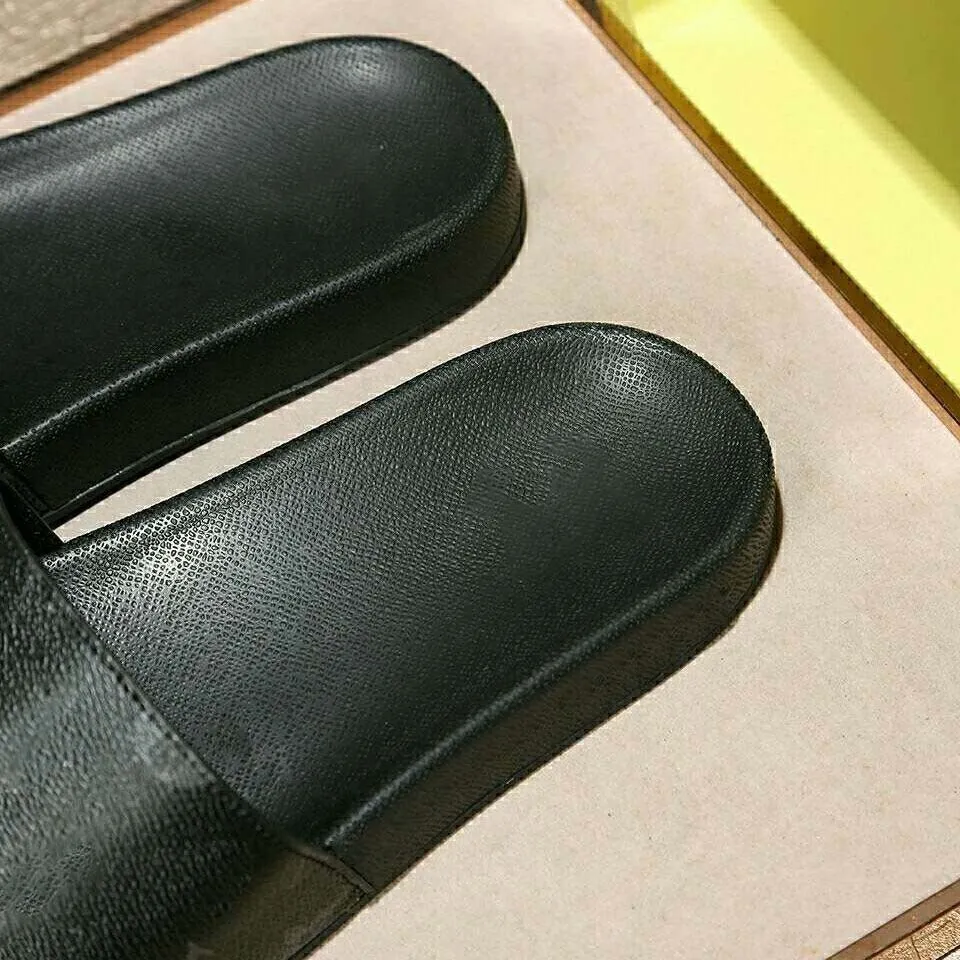 Luxury Lightweight House Black Sandals With Box Designer Flat Slide ...