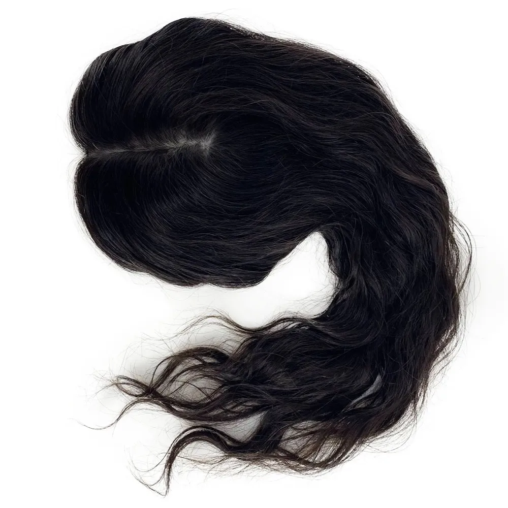 Topper De Cheveux Humains Vierges Brésiliens À Base De Peau De Soie ...