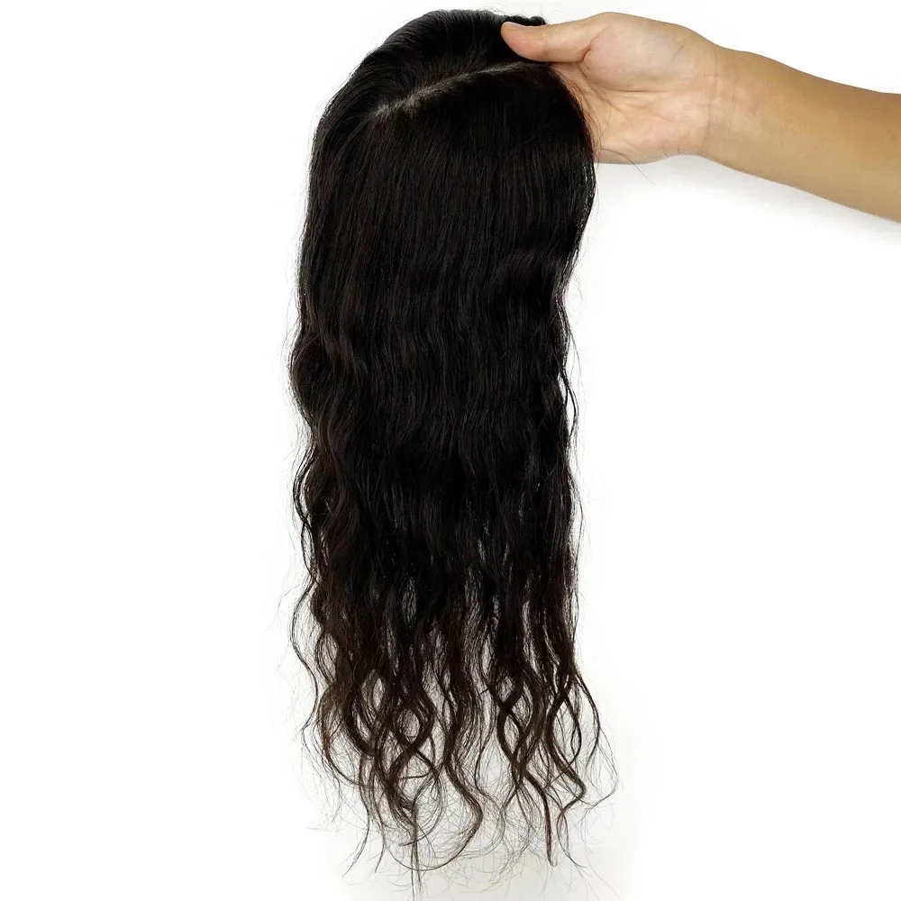Topper De Cheveux Humains Vierges Brésiliens À Base De Peau De Soie ...