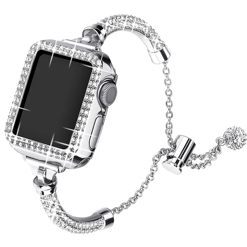 Luxury Diamond A Strap For Apple Watch Ultra 49mm 42mm, Stainless Steel ...