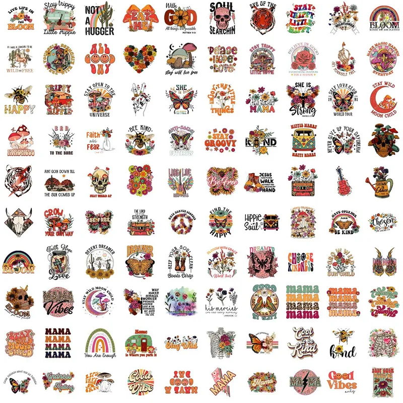 Vintage Hippie Stickers Peace Love Graffiti Kids Toy Skateboard Car ...