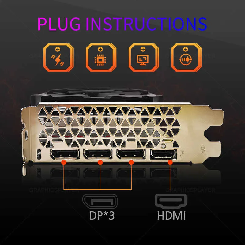 RX 580 Series Cards Computer Video Card RX580 8GB 256Bit 2048SP GDDR5 ...