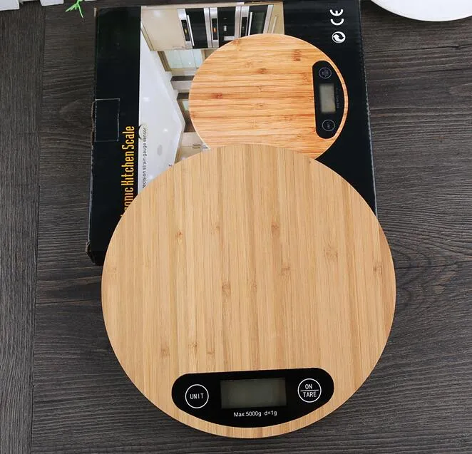Wholesale Digital Round Bamboo Panel Scale For Household Kitchen Tape ...