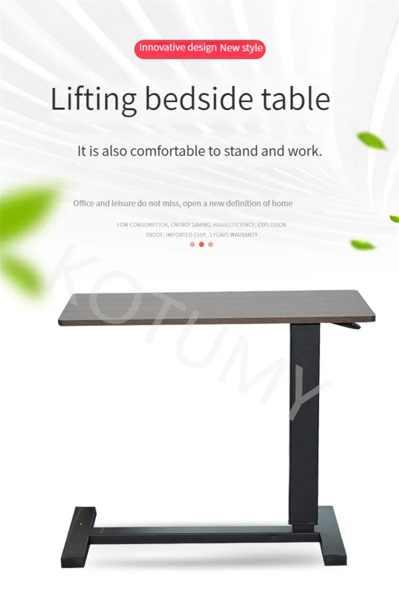 Simple And Efficient Lift And Lift Bedside Extendable Table For Bedroom ...