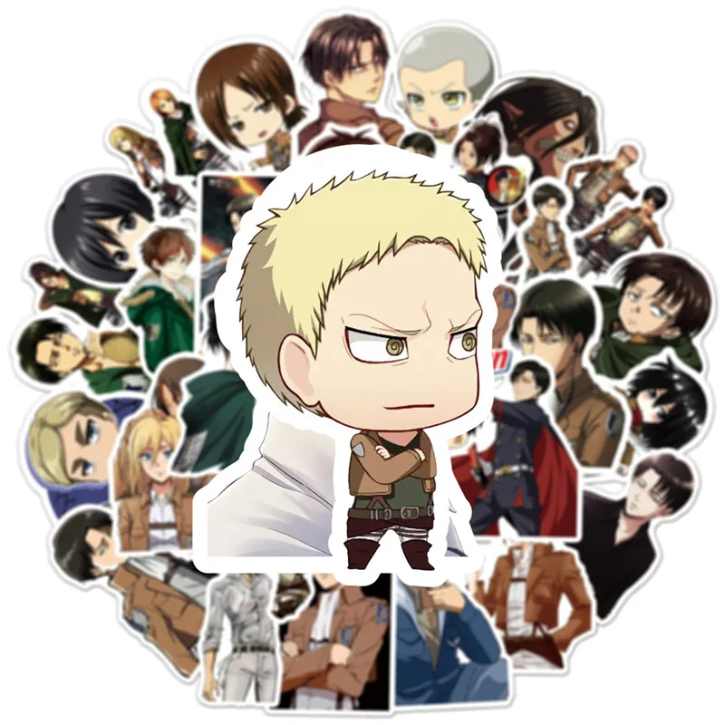 Attack On Titan Vinyl Waifu Stickers Waterproof Anime AOT Decals For ...