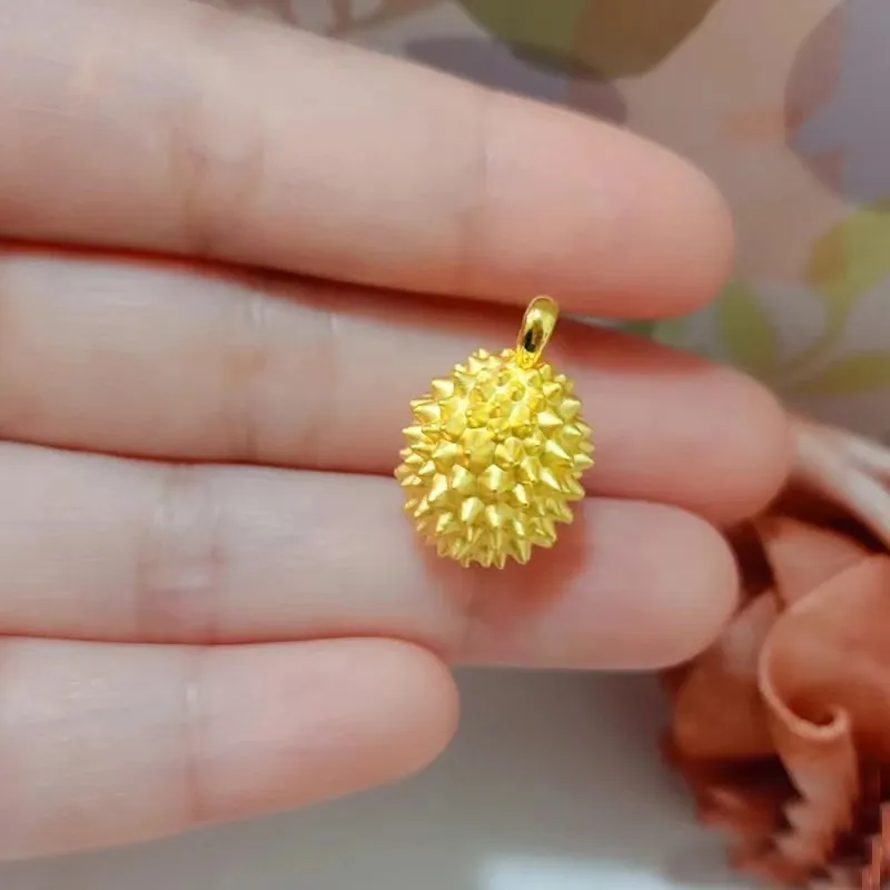 Golden Durian Pendant Necklace - Fashion Jewelry, Niche Design, Gold ...