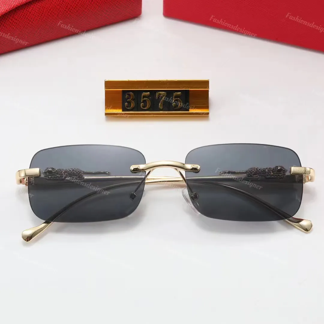 Rimless Rectangular Sunglasses For Men Clear Frame, Polarized, UV400 ...