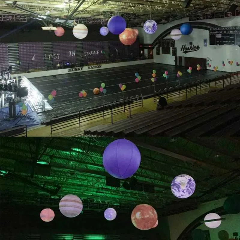 Sayok Inflatable Lunar Satellite Model with LED Lights, Hanging ...