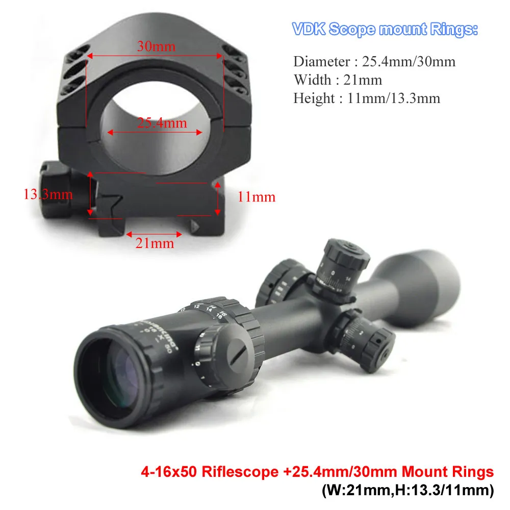 Visionking 4 16x50 Hunting Riflescope 30mm Long Range Targeting Scope ...
