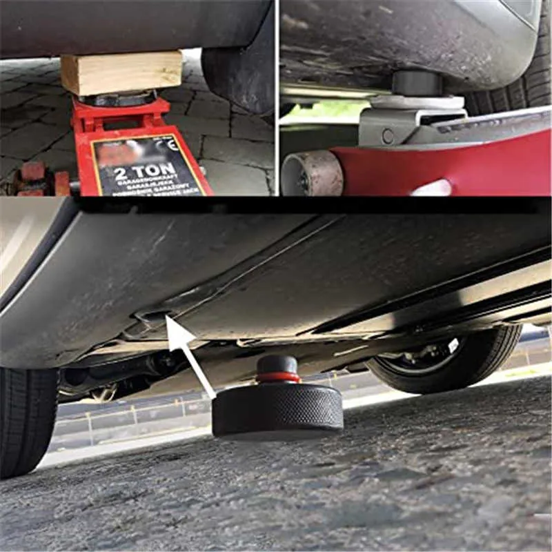 DHgate.com:Tesla ModelY Car Lift Jack Stand Rubber Pad, Black Slotted ...