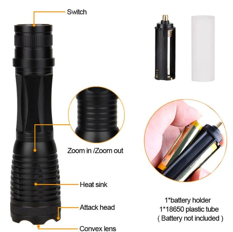 DHgate.com:Aluminum Tactical T6 Flashlight Torch Super Bright ...