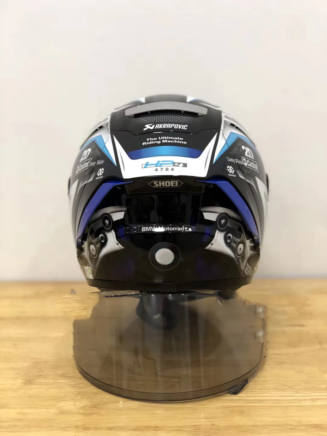 Full Face Motorcycle Helmet: Blue HP4 Generation, Anti-Fog Visor ...
