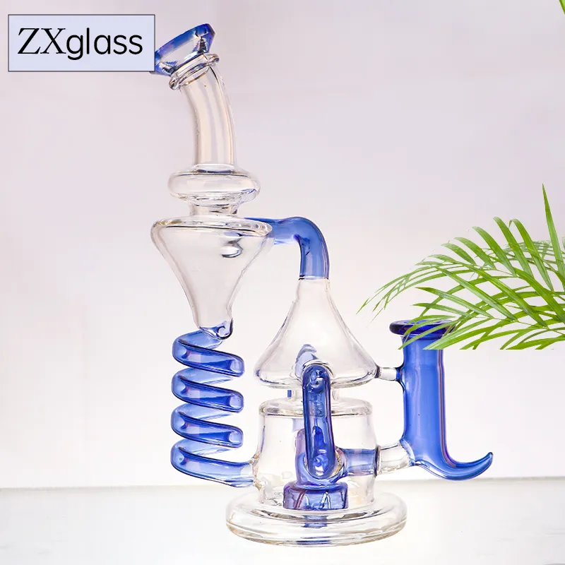 Wholesale Glass Spring Recycler Tornado Water Pipe Smoke Beaker Bong ...