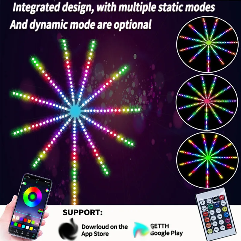 Programmable Led Christmas Lights, Diy Music Fireworks Led Strip Dream ...