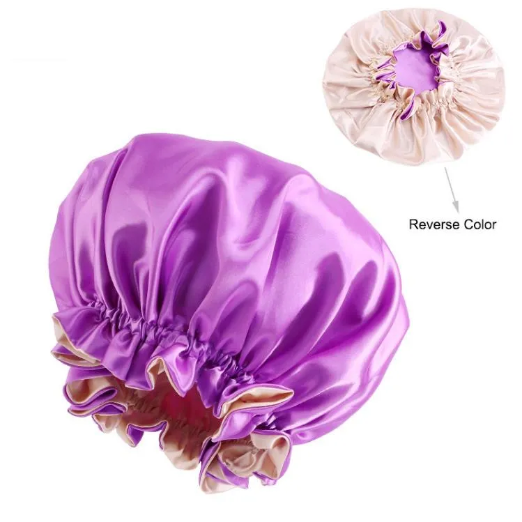 DHgate.com:NEW Double-Sided Satin Silk Night Cap for Womens Hair ...