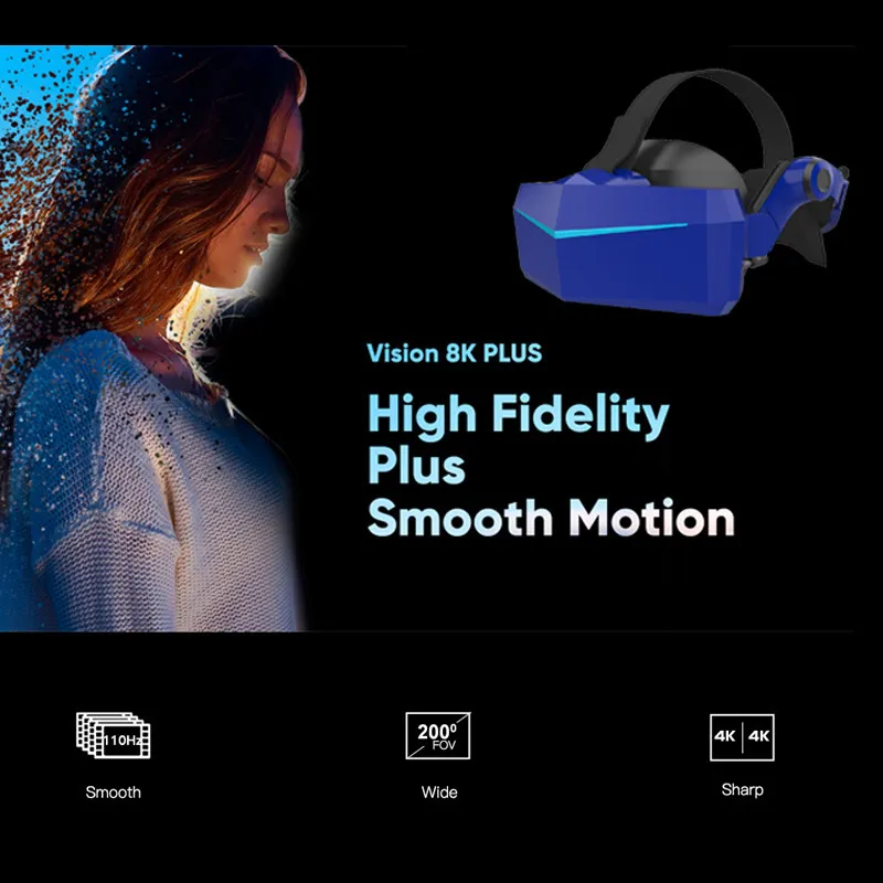 VR 3D Glasses Pimax 8K Plus: Dual 4K Resolution VR Headset, Wireless ...