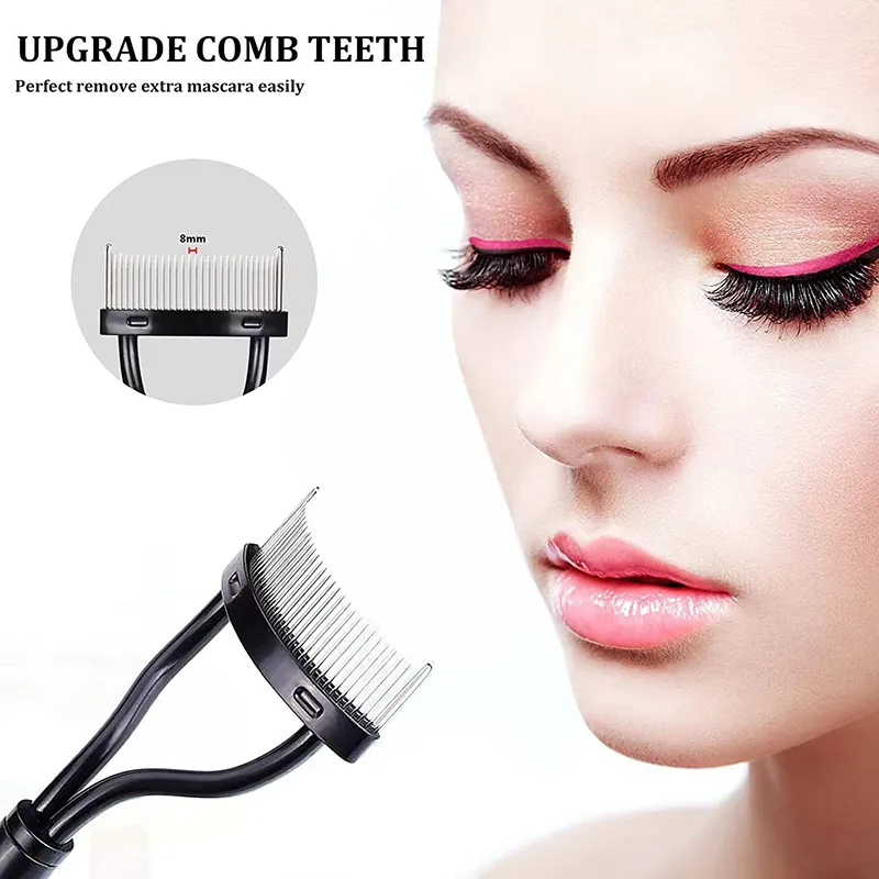 Arc Designed Eyelash Separator Comb And Mascara Brush With Cover Women ...