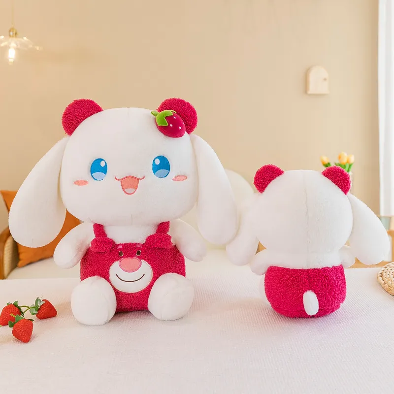 New Strawberry Rabbit Figure Stuffed Toy Girl Heart Soft And Cute Red ...