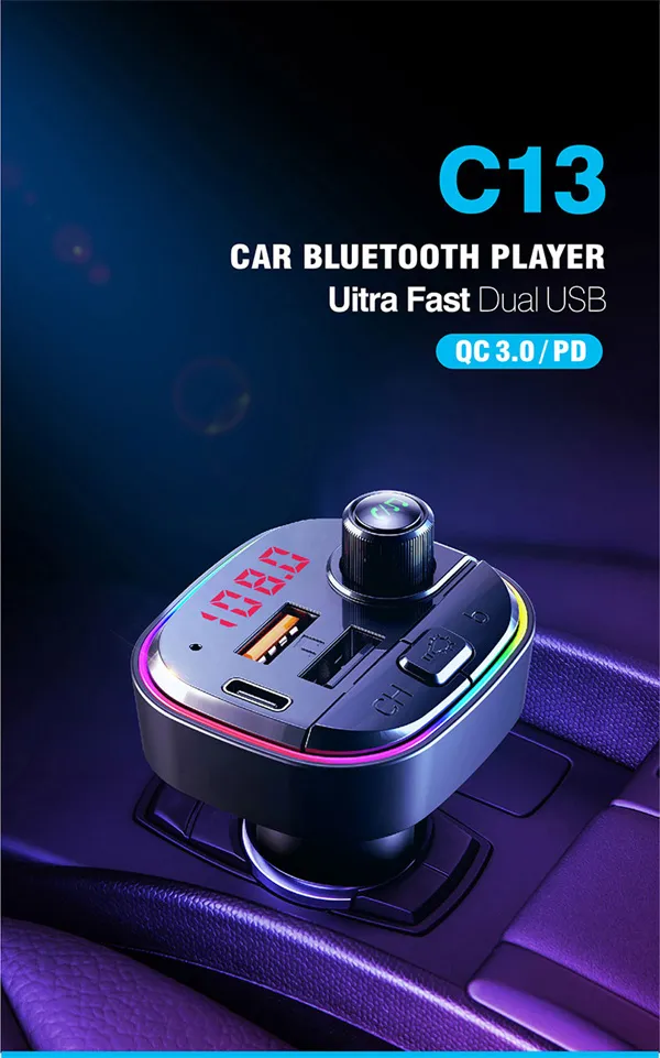 Tooya C13 BT MP3 Wireless FM Transmitter PD18W Fast... From Zeortech ...