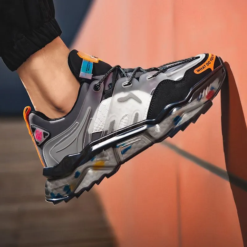 Retro Popcorn Men's Running Shoes: Stylish Shock-Absorbing Sports ...
