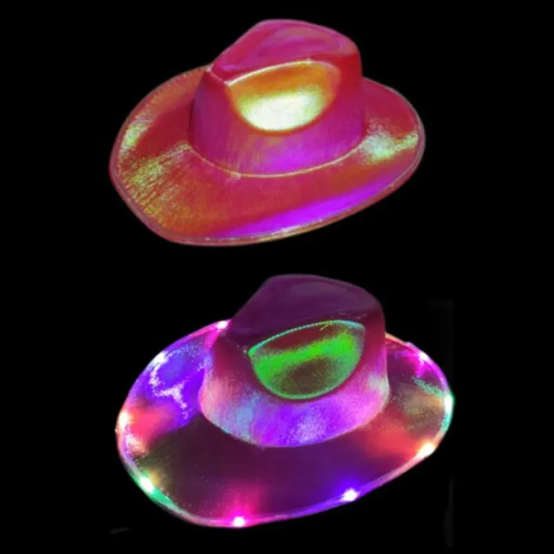 LED Colorful Light Up Cowboy Hats Neon Fluorescent... From Topshenzhen ...