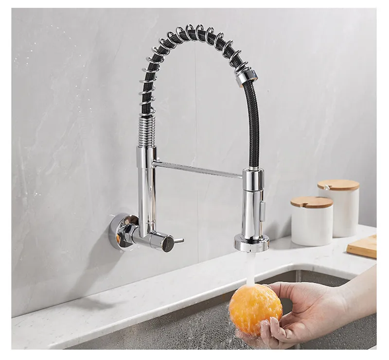 Brass Spring Kitchen Faucet With Spring For Cold Water In Vegetable ...