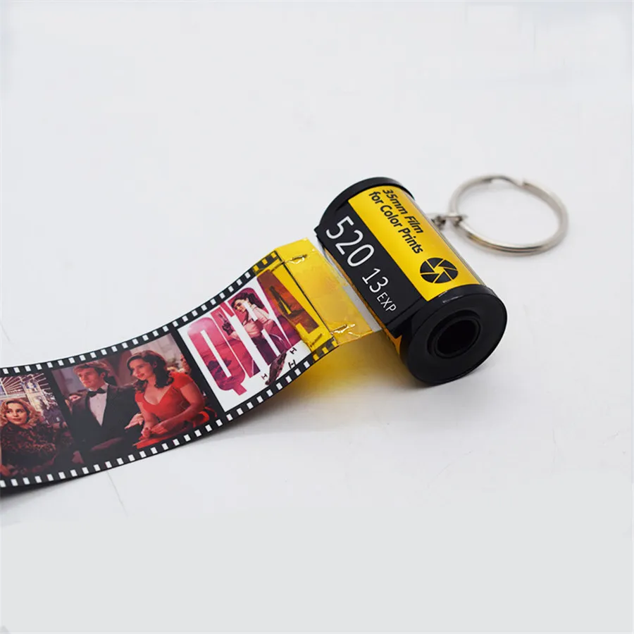 Custom Picture Keychains: Personalized 5 Photo Film Roll Keychain ...