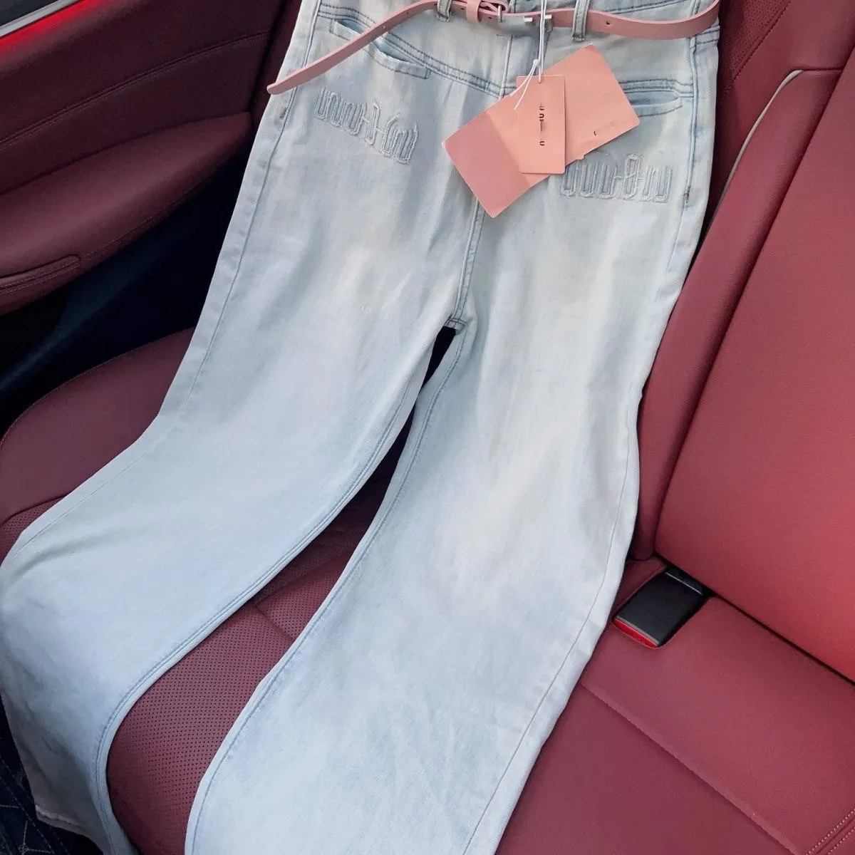 M I Washed High Waist Vintage Silk Jeans Straight &... From ...