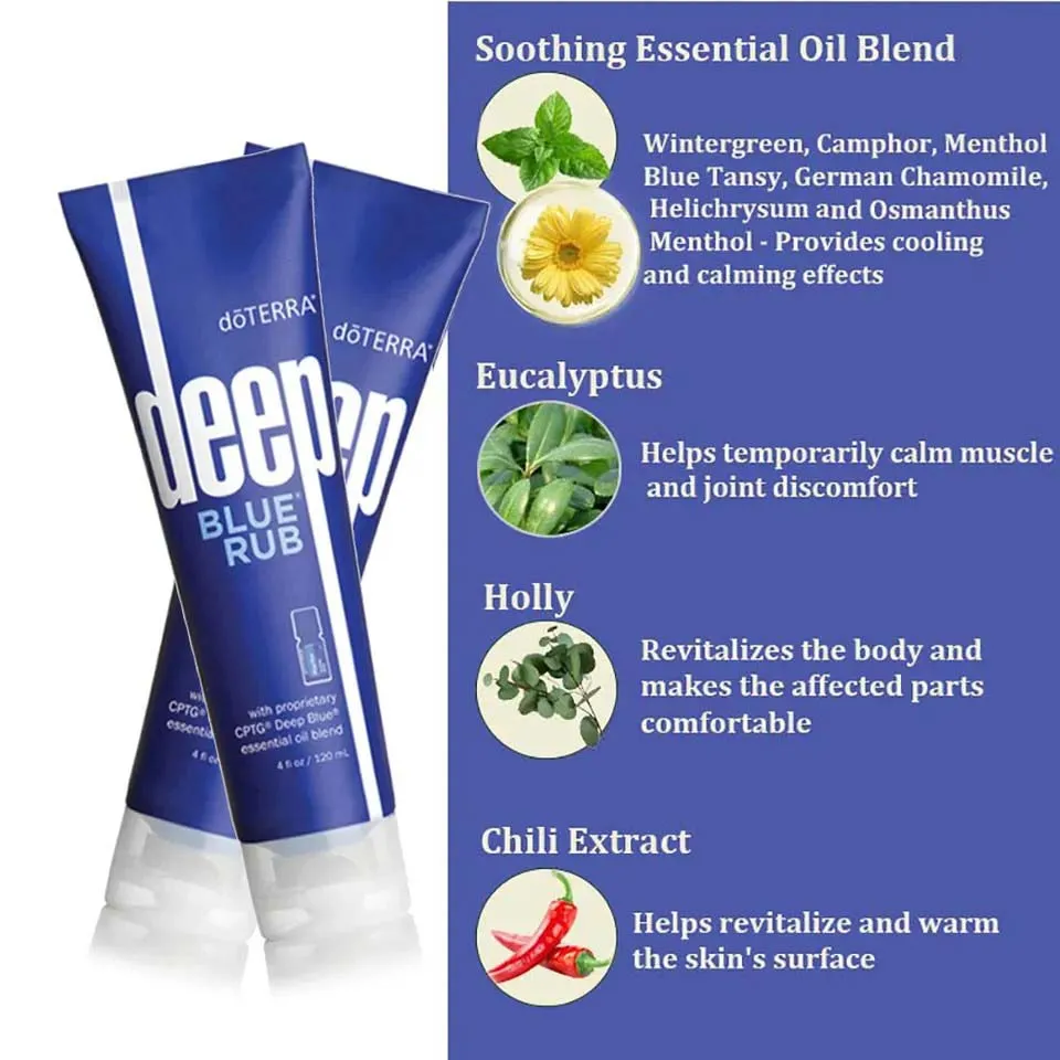 DōTERRA Deep Blue Rub Topical Cream 120ml Relaxing, Anti Fatigue ...