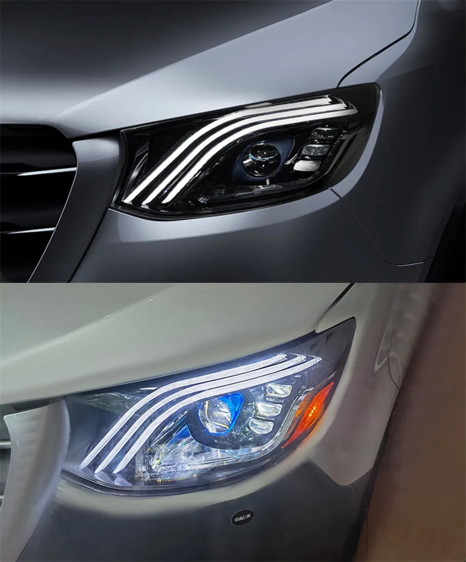 Benz Sprinter Headlights 2018 Maybach Style LED Daytime Running Lights ...